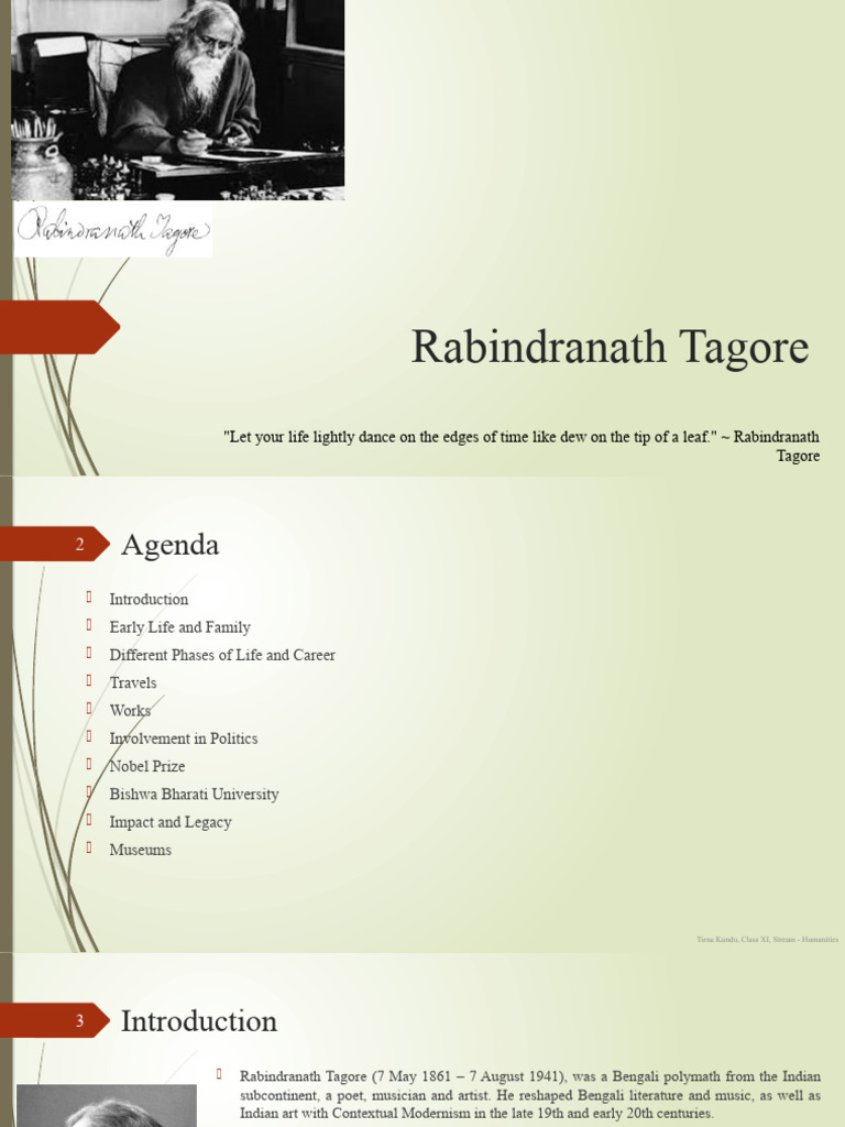 Rabindranath - Tagore - Final 2 | PDF | Rabindranath Tagore