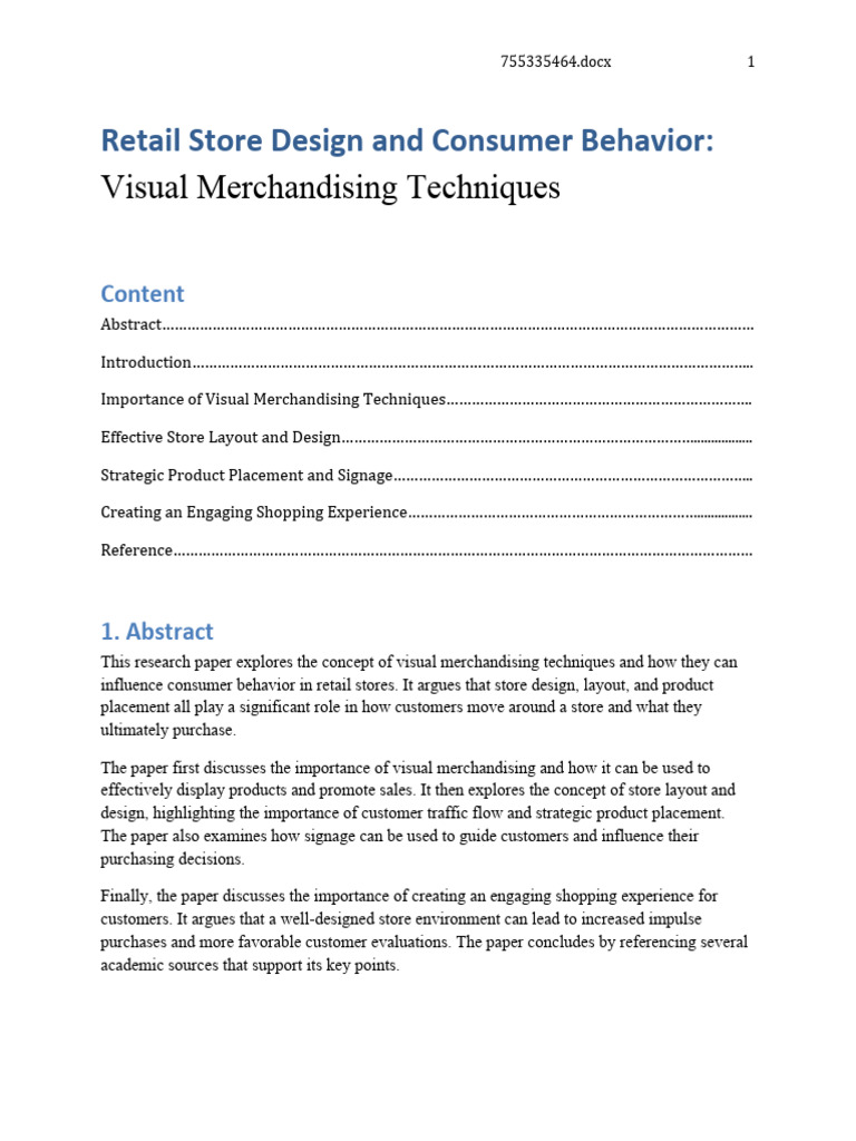 Retail Store Design and Consumer Behavior Visual Merchandising ...