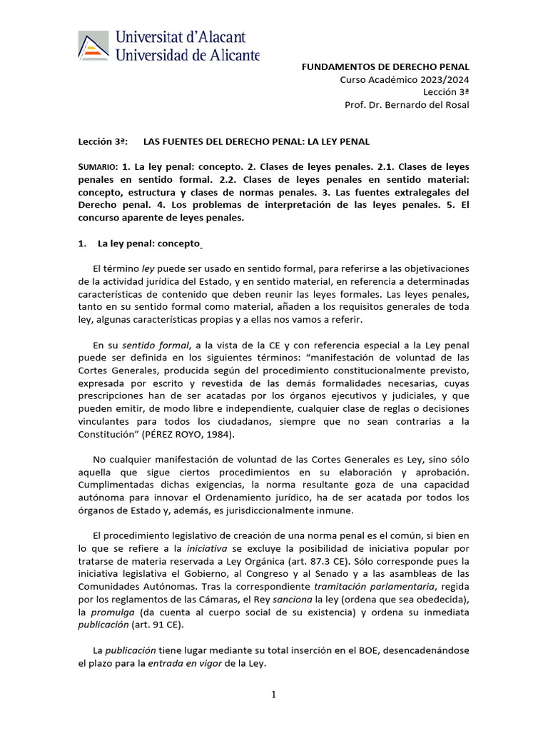 Lecc 3 (2024) | PDF | Derecho penal | Ley de la Unión Europea
