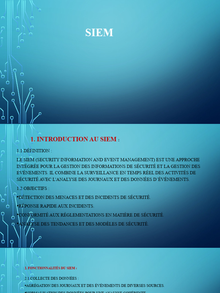 Siem | PDF | Sciences de l'information | Informatique