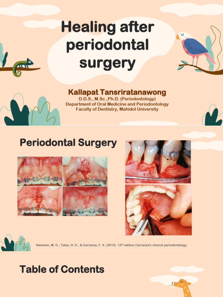 Handout - Healing After Periodontal Surgery | PDF | Wound Healing ...