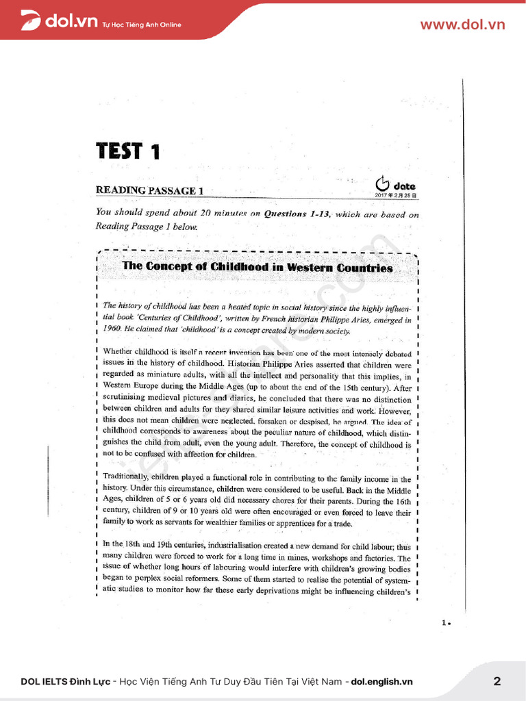 ReadingVol6 Test 1 | PDF