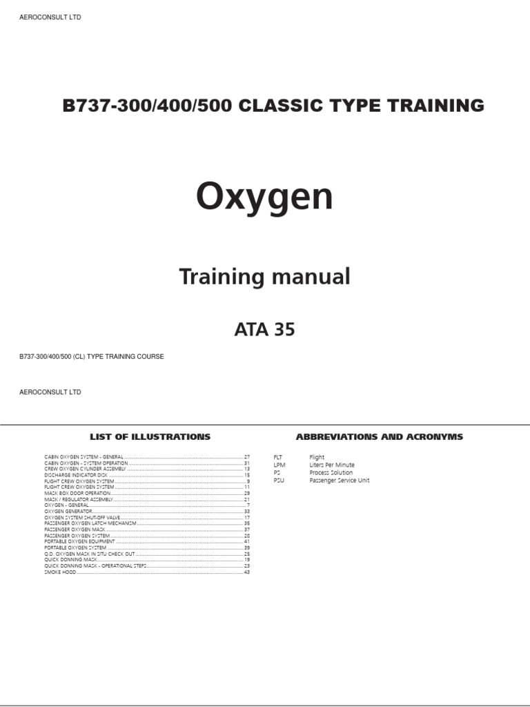 ATA 35 - Oxygen COR | PDF | Valve | Oxygen