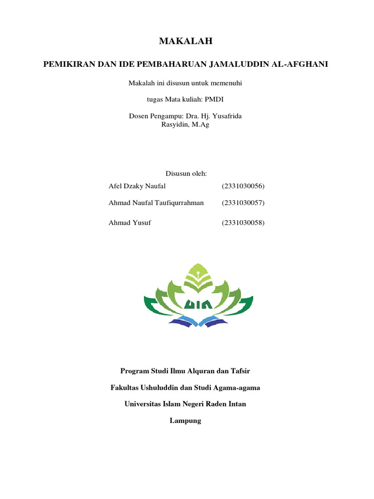 Pemikiran Dan Ide Pembaharuan Jamaluddin Al-Afghani | PDF | Ilmu Sosial | Sejarah