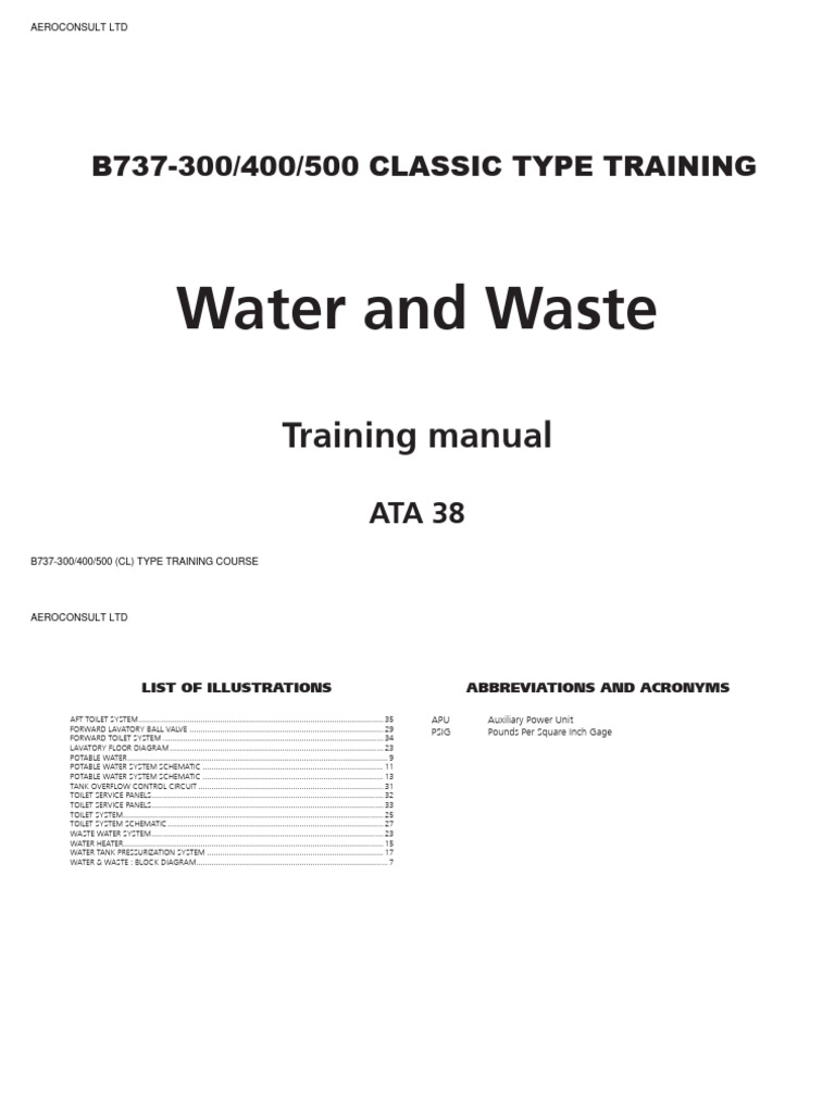 ATA 38 - Water and Waste COR | PDF | Valve | Water Heating
