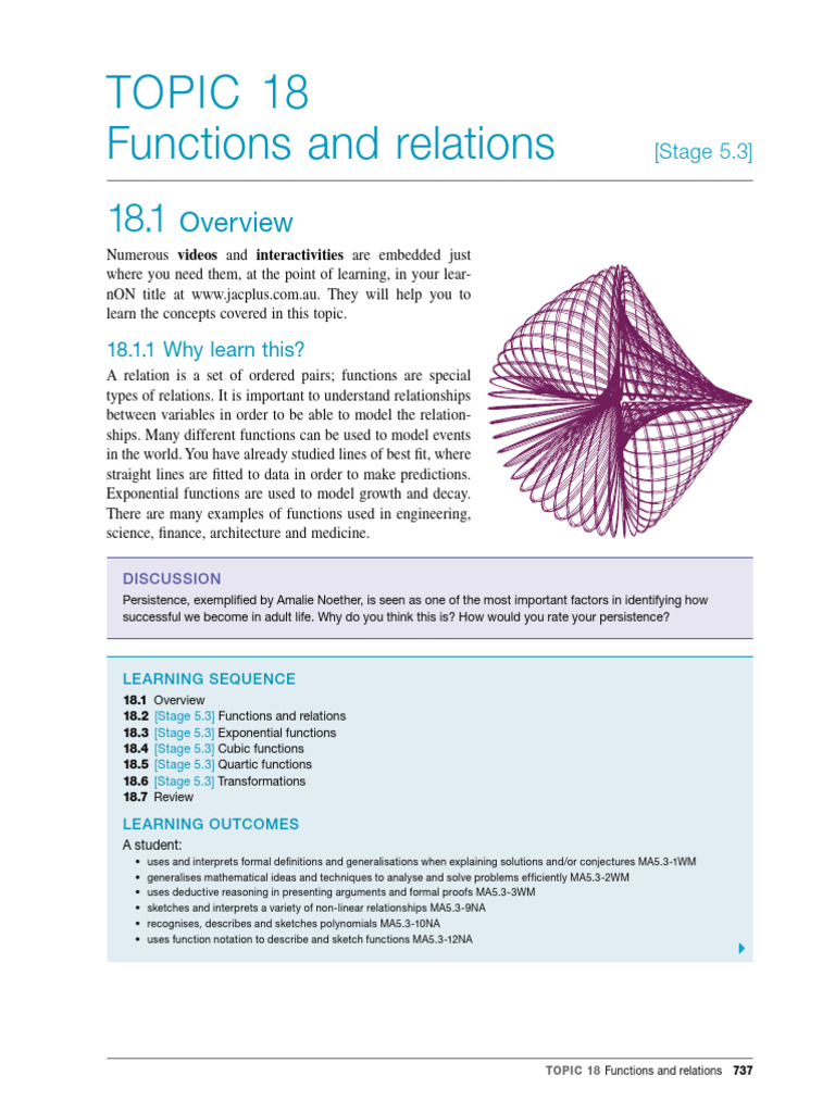 C 18 Functions and Relations | PDF | Function (Mathematics) | Equations
