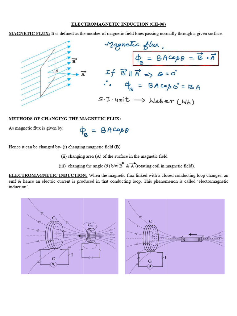 Electromagnetic Induction (CH-06) | PDF | Electromagnetic Induction | Inductance