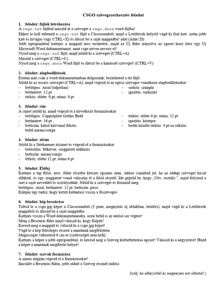 Csgo Feladat | PDF