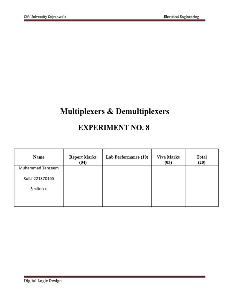 Experiment No 11 | PDF | Electronic Circuits | Computer Science