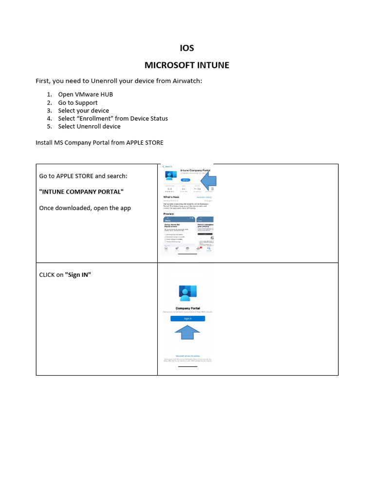 Install Microsoft Intune-Ios-Eng | PDF