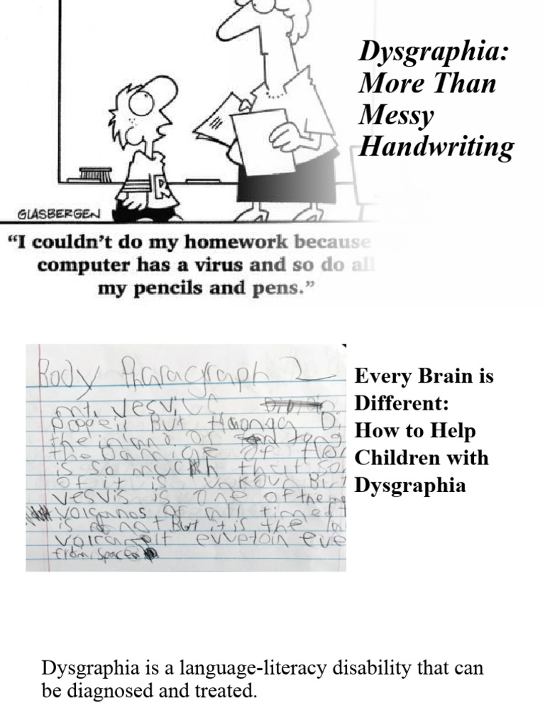 Part 1 Dysgraphia Workshop | PDF | Dyslexia | Writing