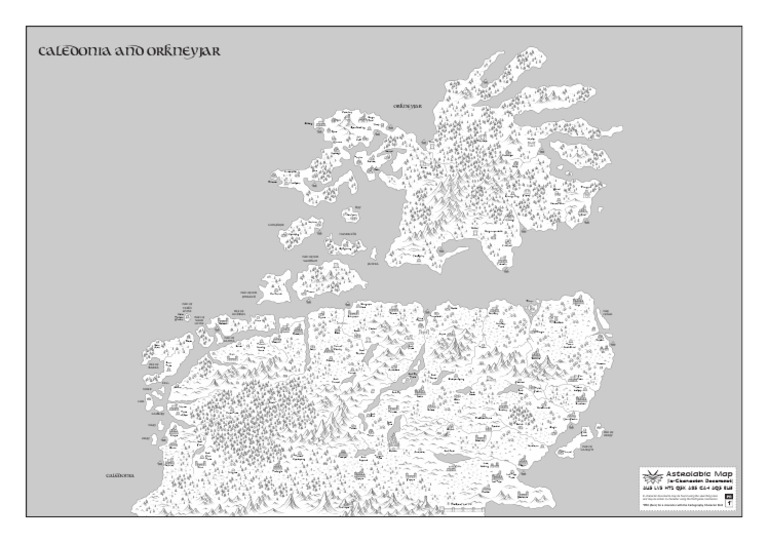 Caledonia and Orkneyjar Astrolabic Map | PDF