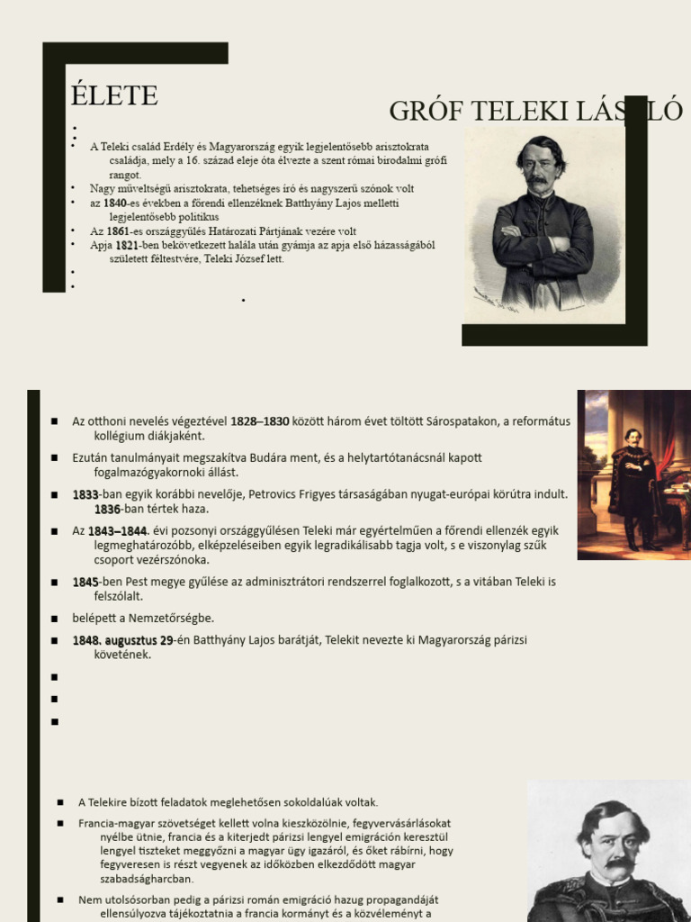 Gróf Teleki László | PDF