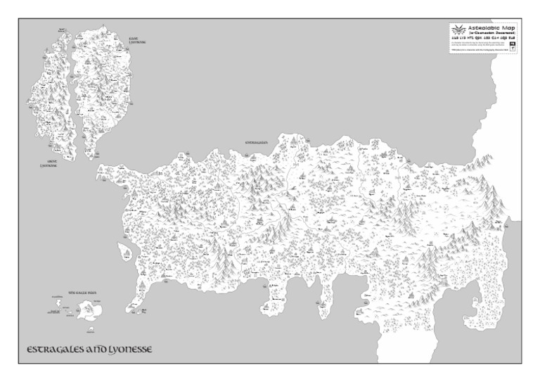 Estragales and Lyonesse Astrolabic Map | PDF