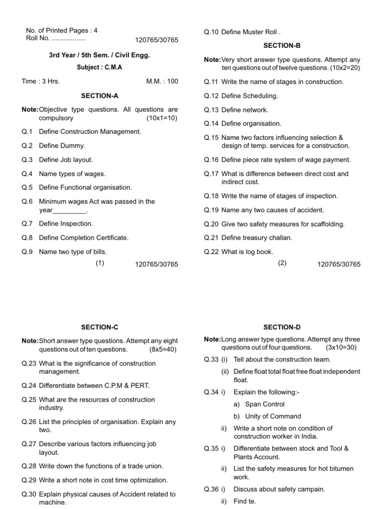 Section-B 3rd Year / 5th Sem. / Civil Engg | PDF | Business | Economies