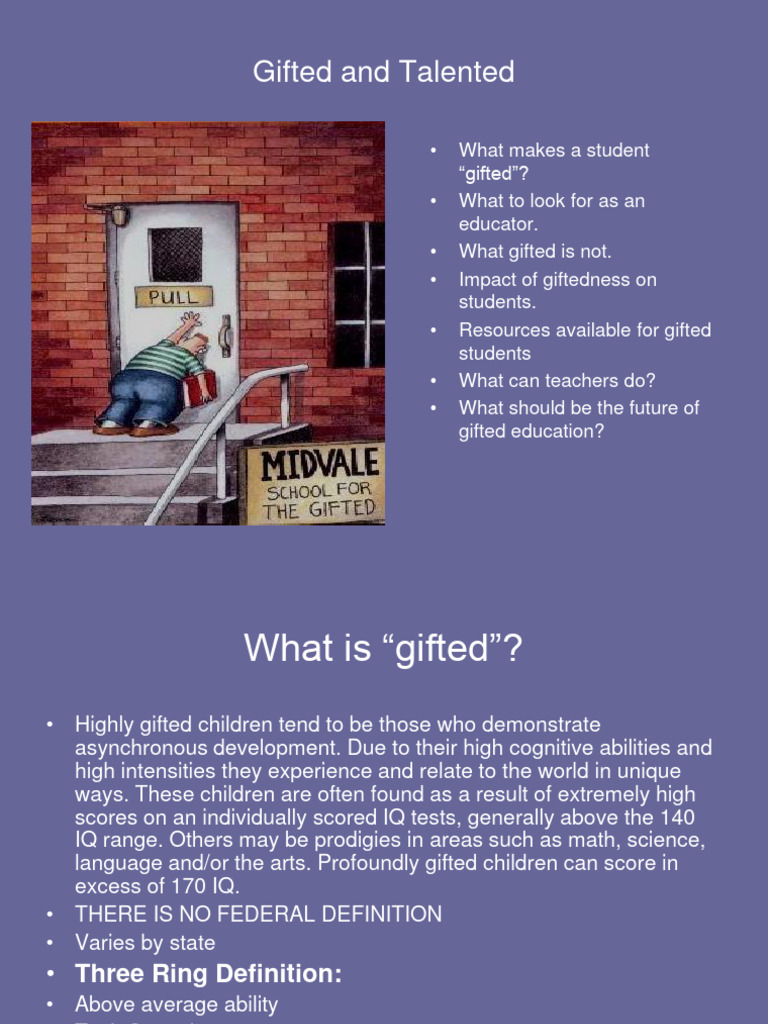 Gifted Presentation Pdf Intellectual Giftedness Gifted Education