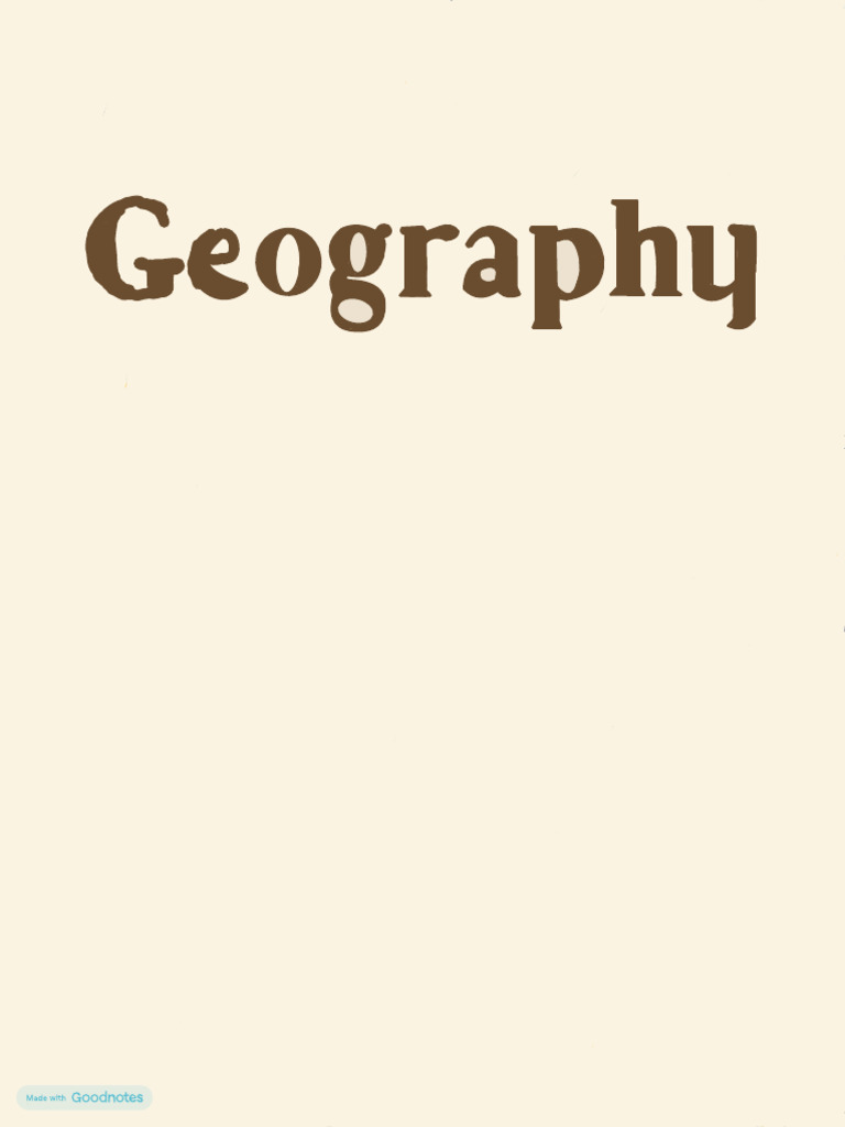 Geography Notes | PDF