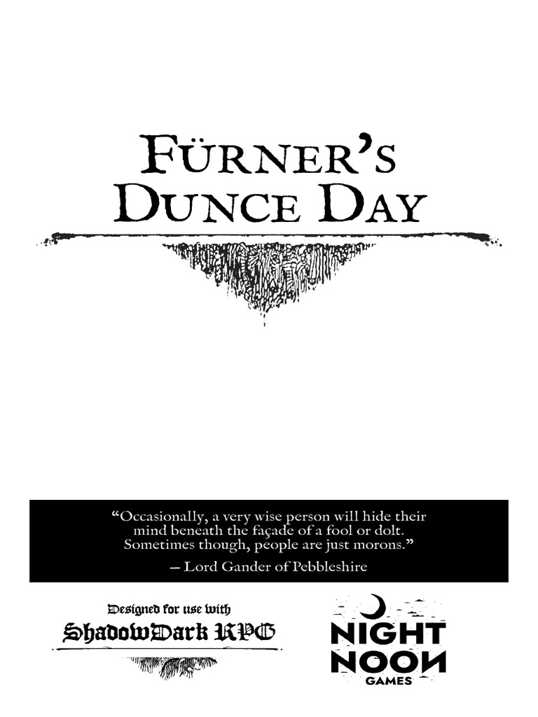 Furners Dunce Day v1 Spread | PDF | Jester