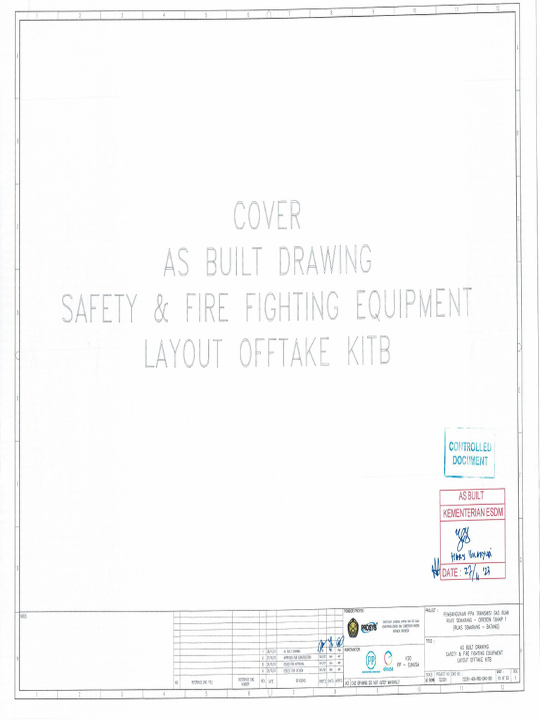 400 PRO DWG 001 Asbuilt Drawing Safety and Fire Fighting | PDF