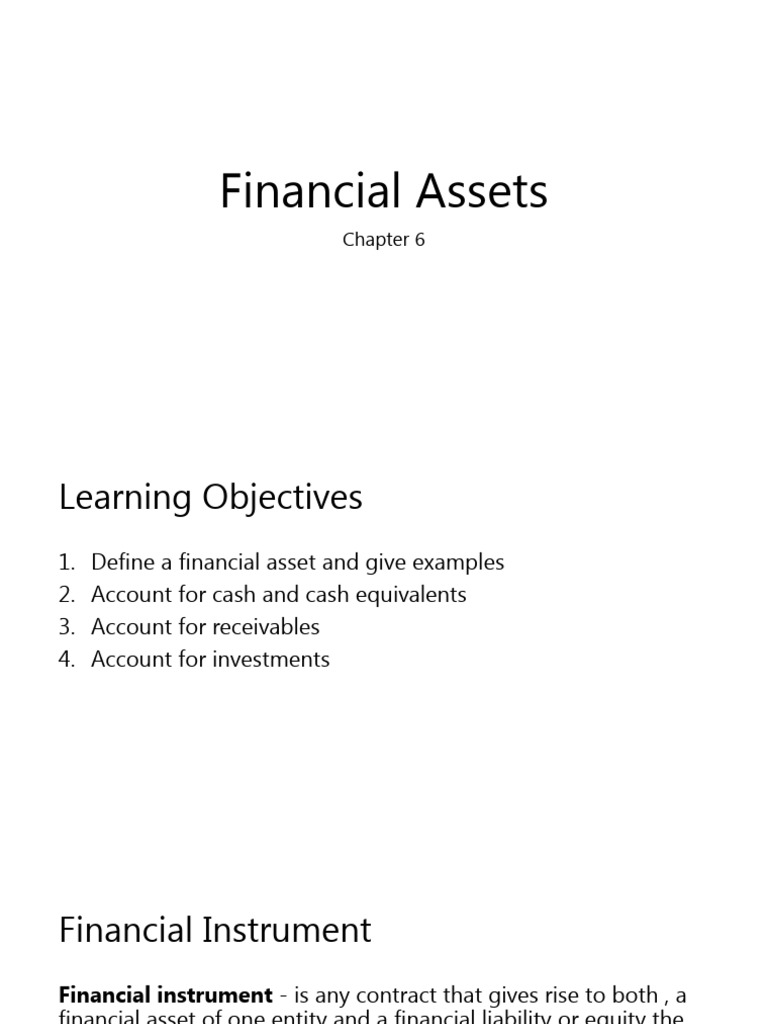 Financial Assets & Accounting Basics | PDF | Fair Value | Hedge (Finance)