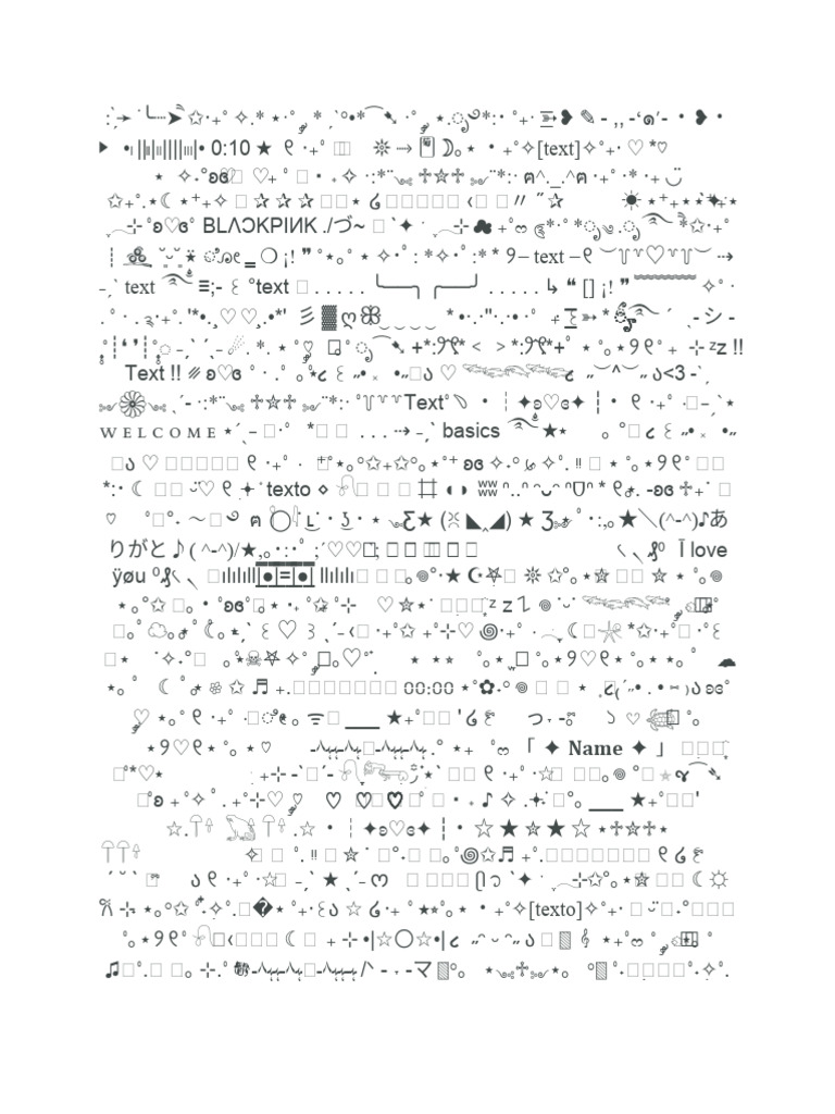 Cool Symbols To Copy and Paste | PDF