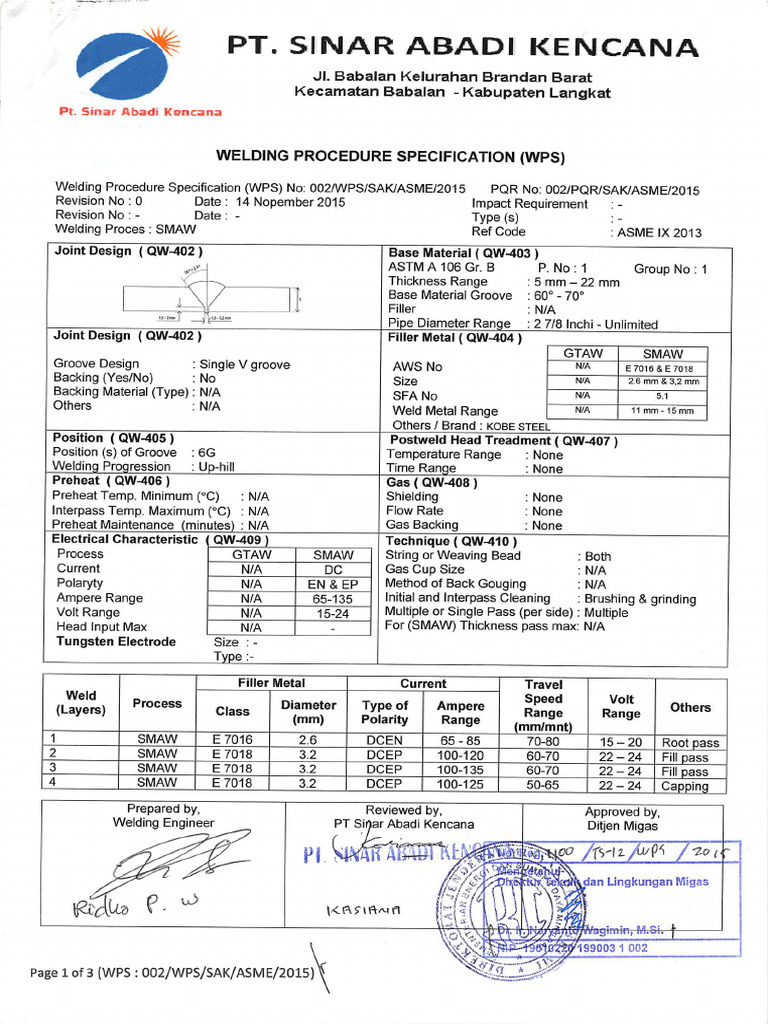 WPS - PQR Asme Sec Ix | PDF
