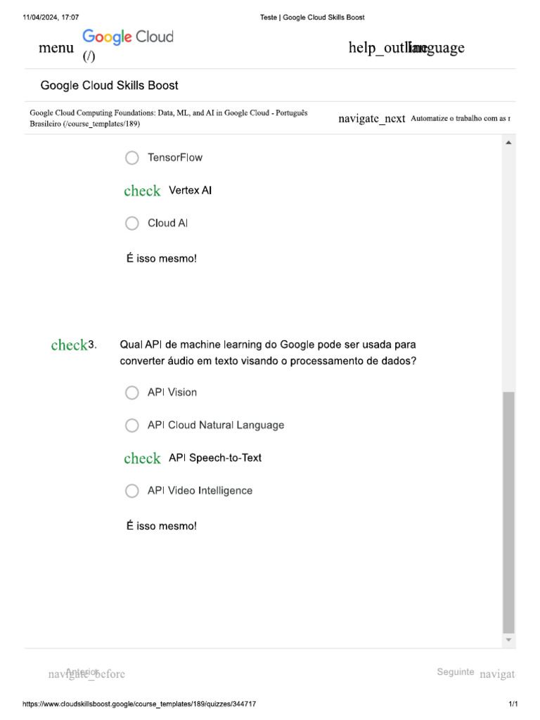Quiz - Google Cloud Skills Boost | PDF