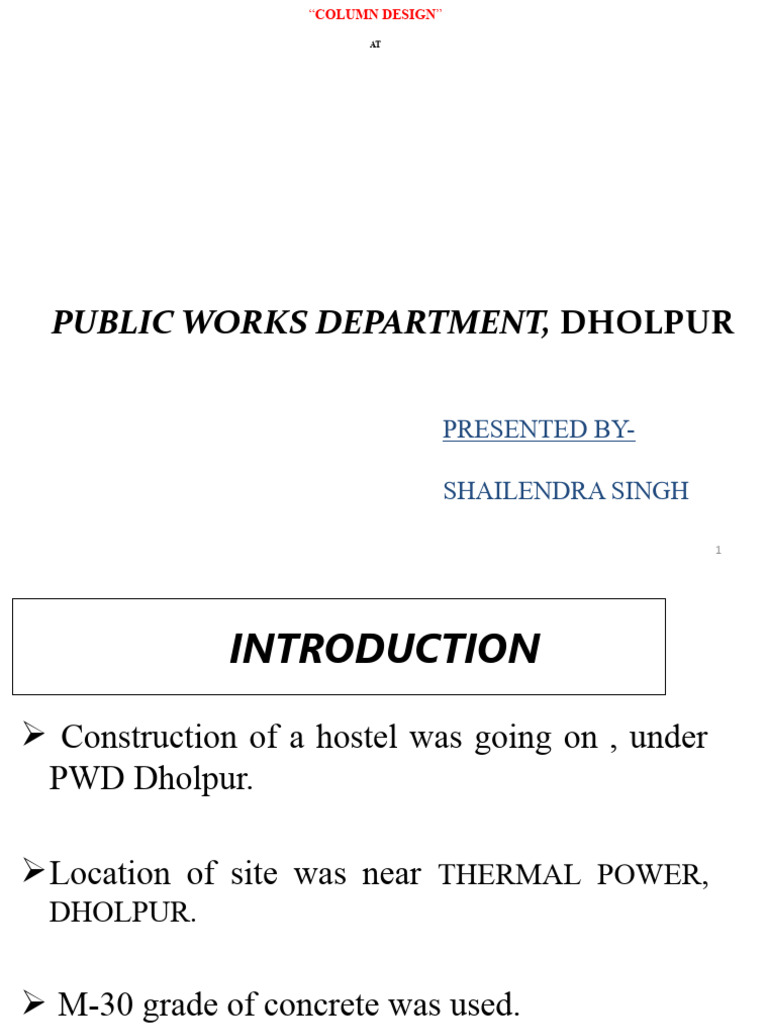PWD PPT new | PDF | Concrete | Materials