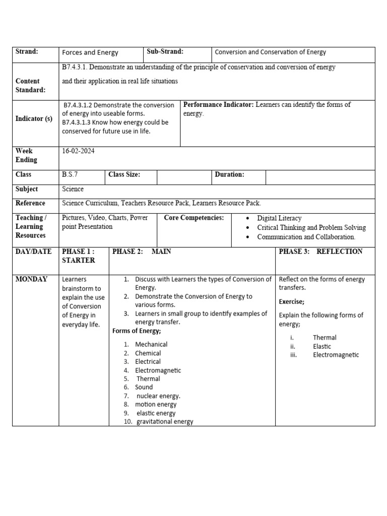 Lessonnote Science b7 WK 7 | PDF | Atmosphere Of Earth | Climate Change