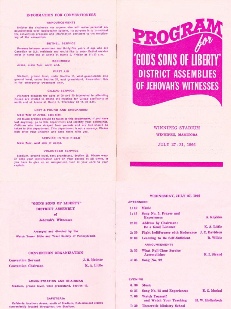 1966 - District Assembly Program - Winnipeg | PDF 1966 - District Assembly Program - Winnipeg | PDF