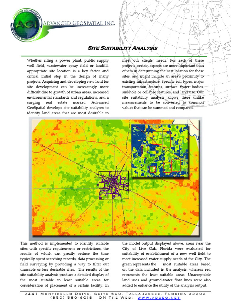 Site Suitability Analysis | PDF