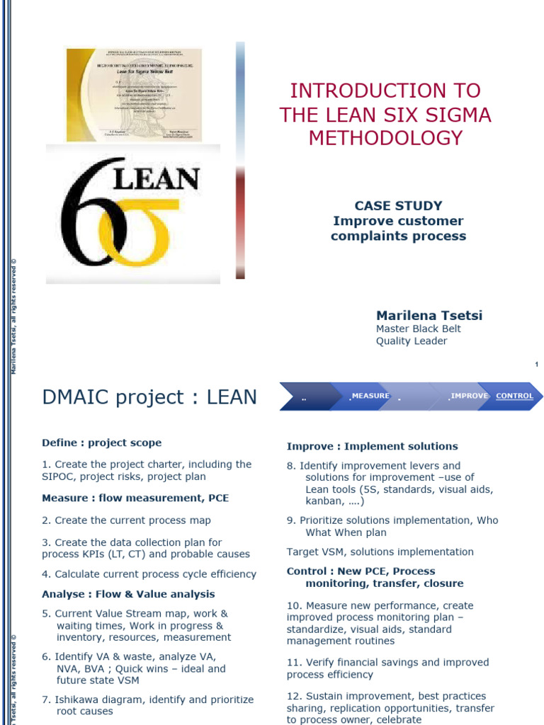 Lean Six Sigma 4 ( case study ) | PDF | Six Sigma | Customer ...