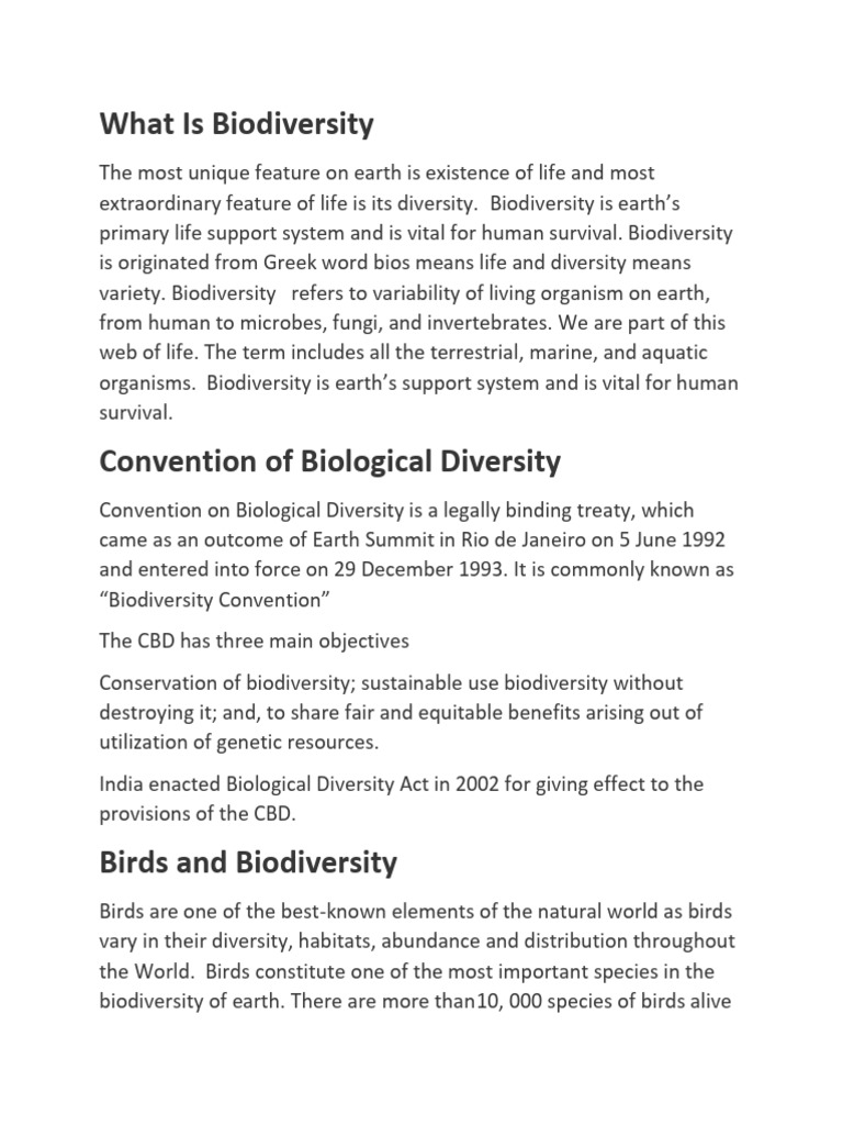 Birds As Biodiversity | PDF | Biodiversity | Birds