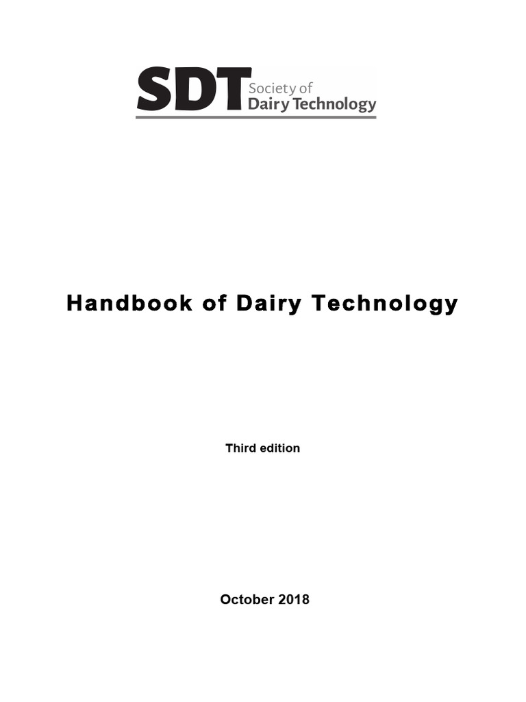 Handbook of Dairy Technology E3.1 | PDF | Dairy Cattle | Milk
