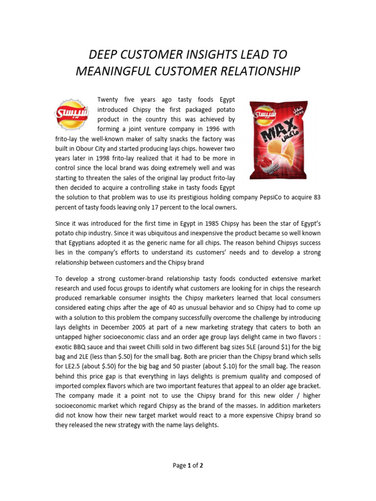 Case Study - Chipsy | PDF | Potato Chip | Brand