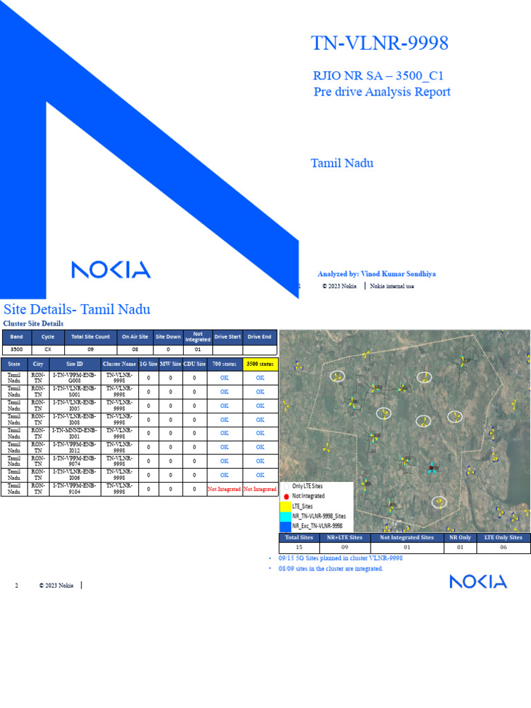 TN-VLNR-9998_3500_C1_Pre Drive Analysis Report 1 | PDF | Copyright | Trademark
