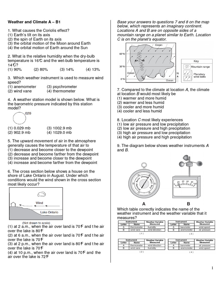 Weather and Climate | PDF | Atmosphere Of Earth | Weather