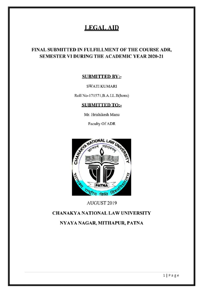 Legal Aid Project | PDF