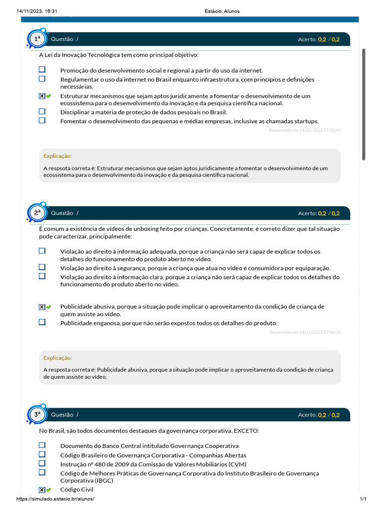 Direito Cibernético - Simulado | PDF | Empresa Startup | Microempresas e Empreendedores