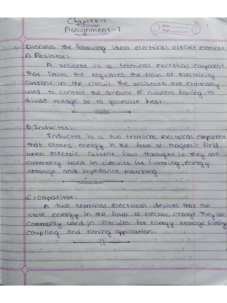 EEE Assignment 1 | PDF