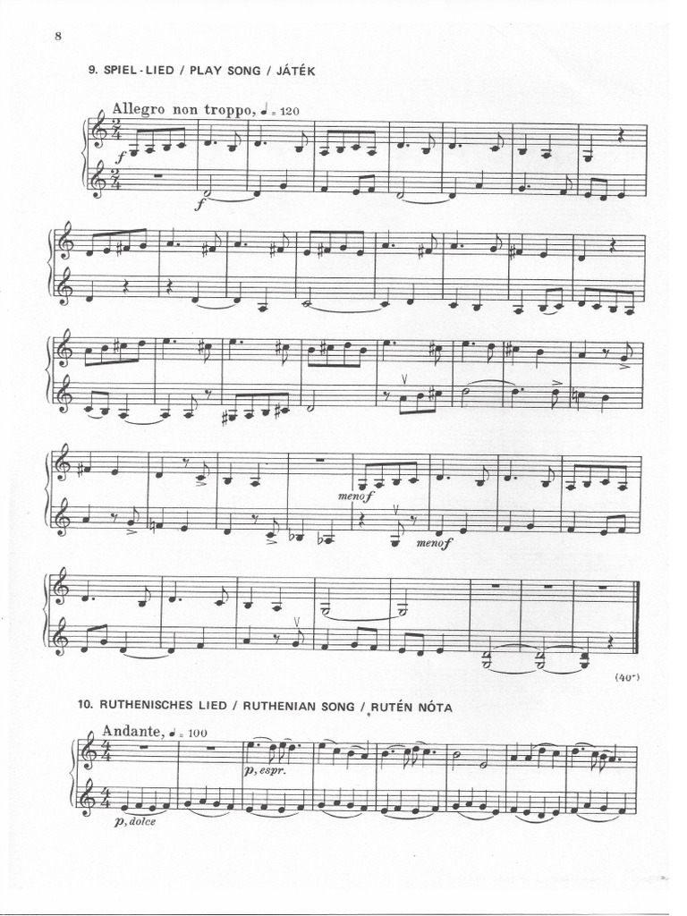 Bartok Duet 10 | PDF