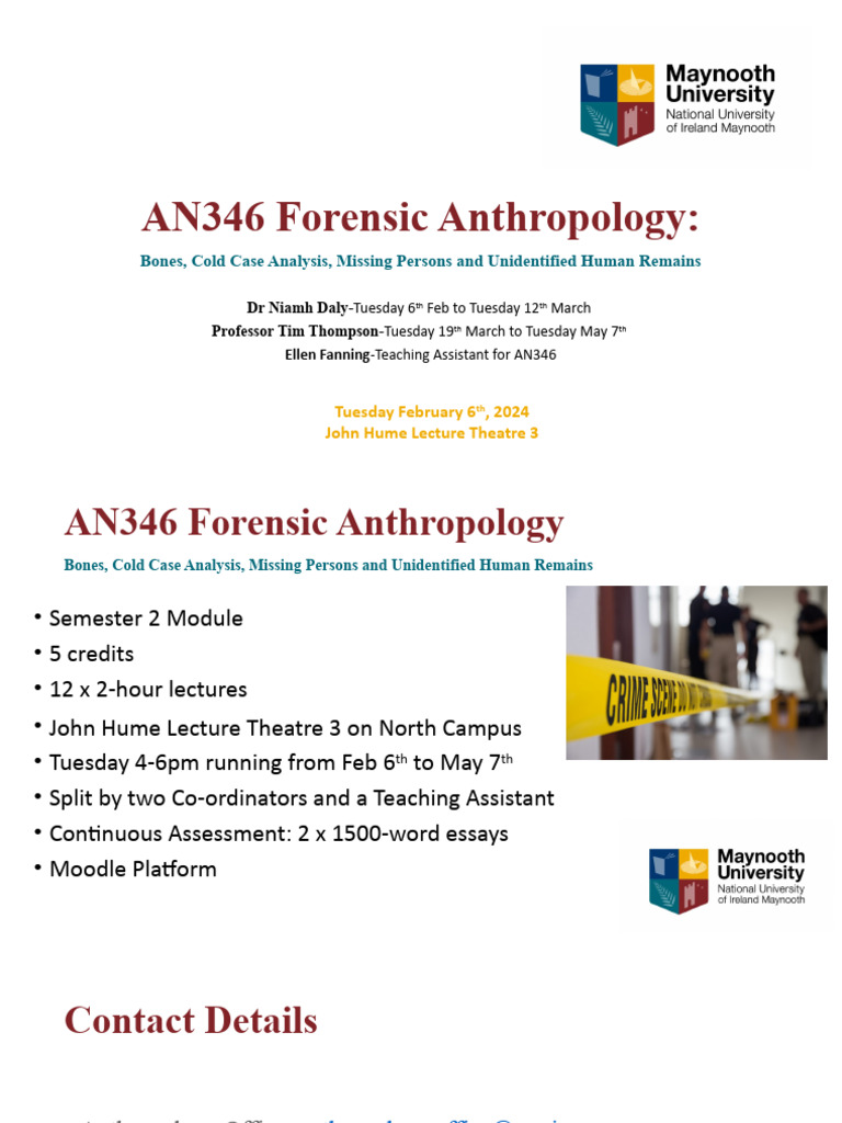 Forensic Anthropology Course Overview | PDF | Burial | Forensic Science