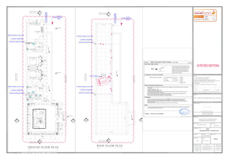 W 03 As Revised Water Service Block 1654850661497 | PDF