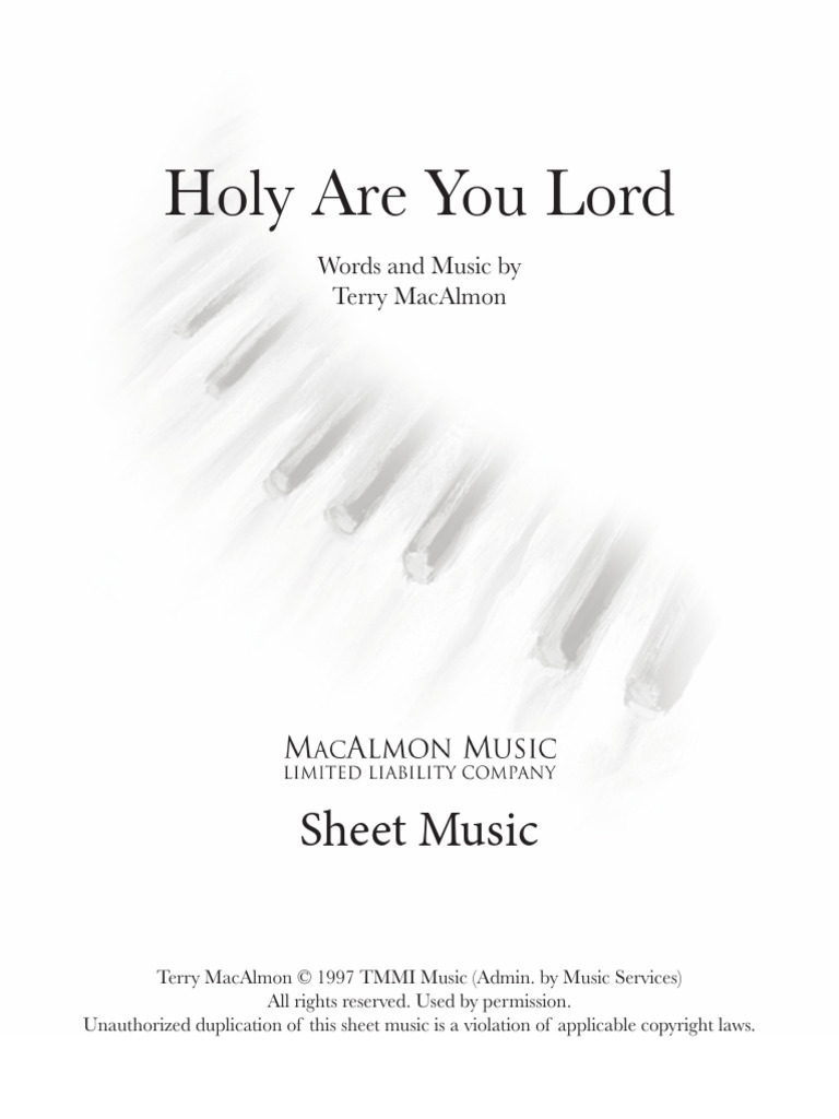 Holy Are You Lord-Sheet Music | PDF