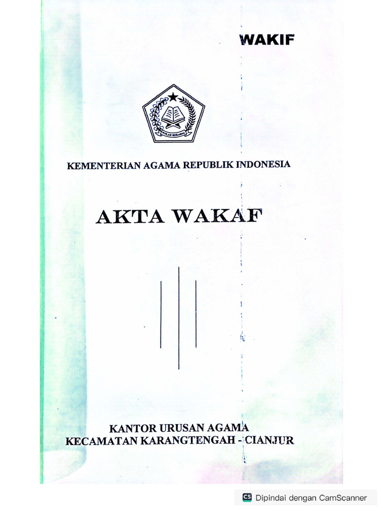 Akta Wakaf Alma Baru | PDF