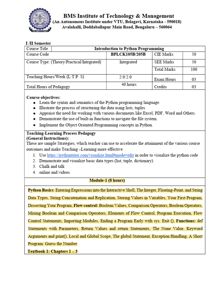 Introduction to Python Course | PDF | Programming | Computer Program