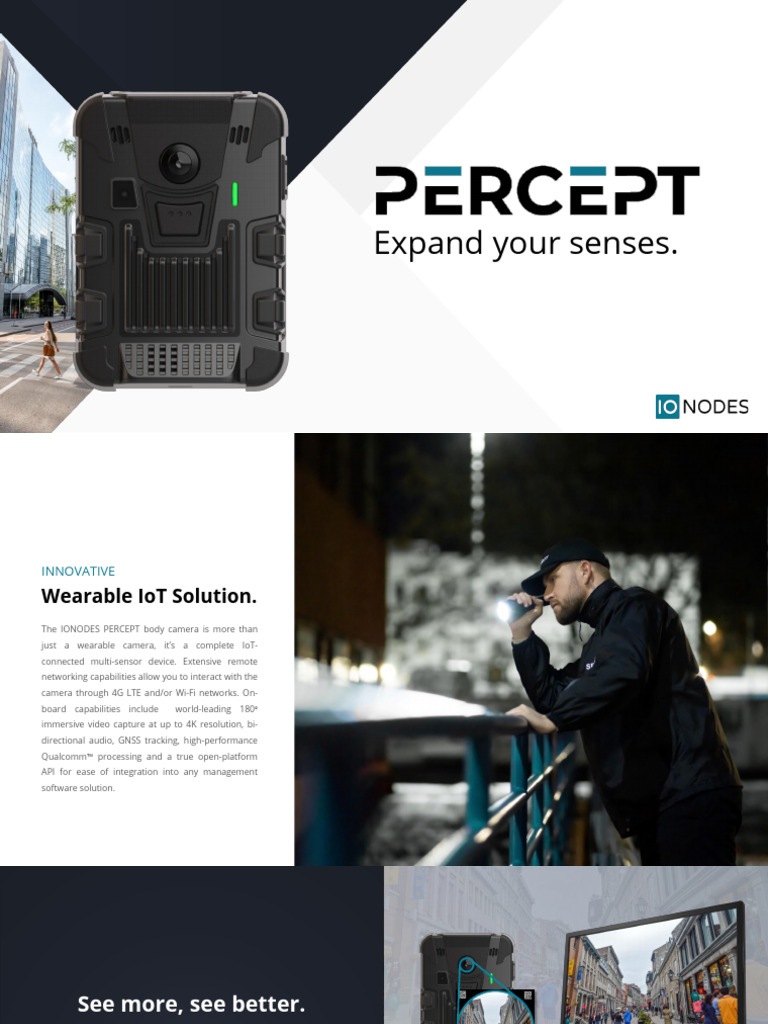IONODES PERCEPT Body Camera Datasheet | PDF | Internet Of Things | Ethernet