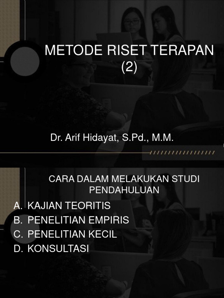 Metode Riset Terapan - 3+4 | PDF