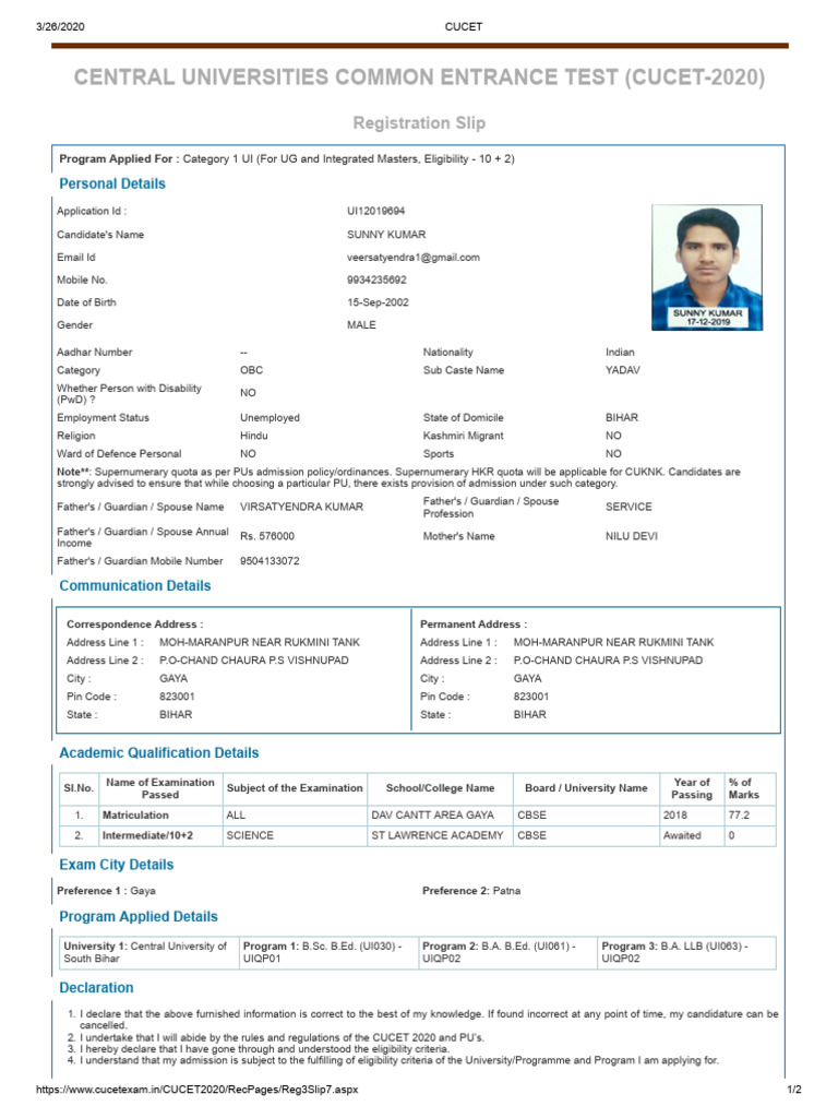 Cucet Sunny | PDF Cucet Sunny | PDF