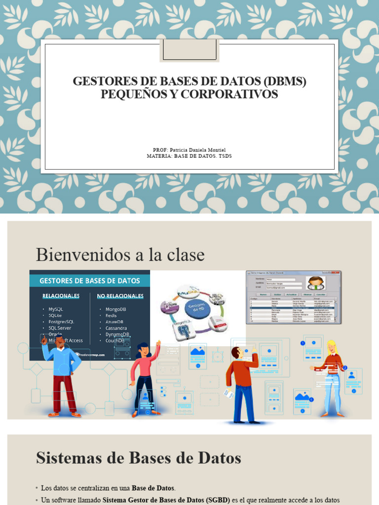 Gestores de Bases de Datos (DBMS) | PDF | Bases de datos | Mi sql